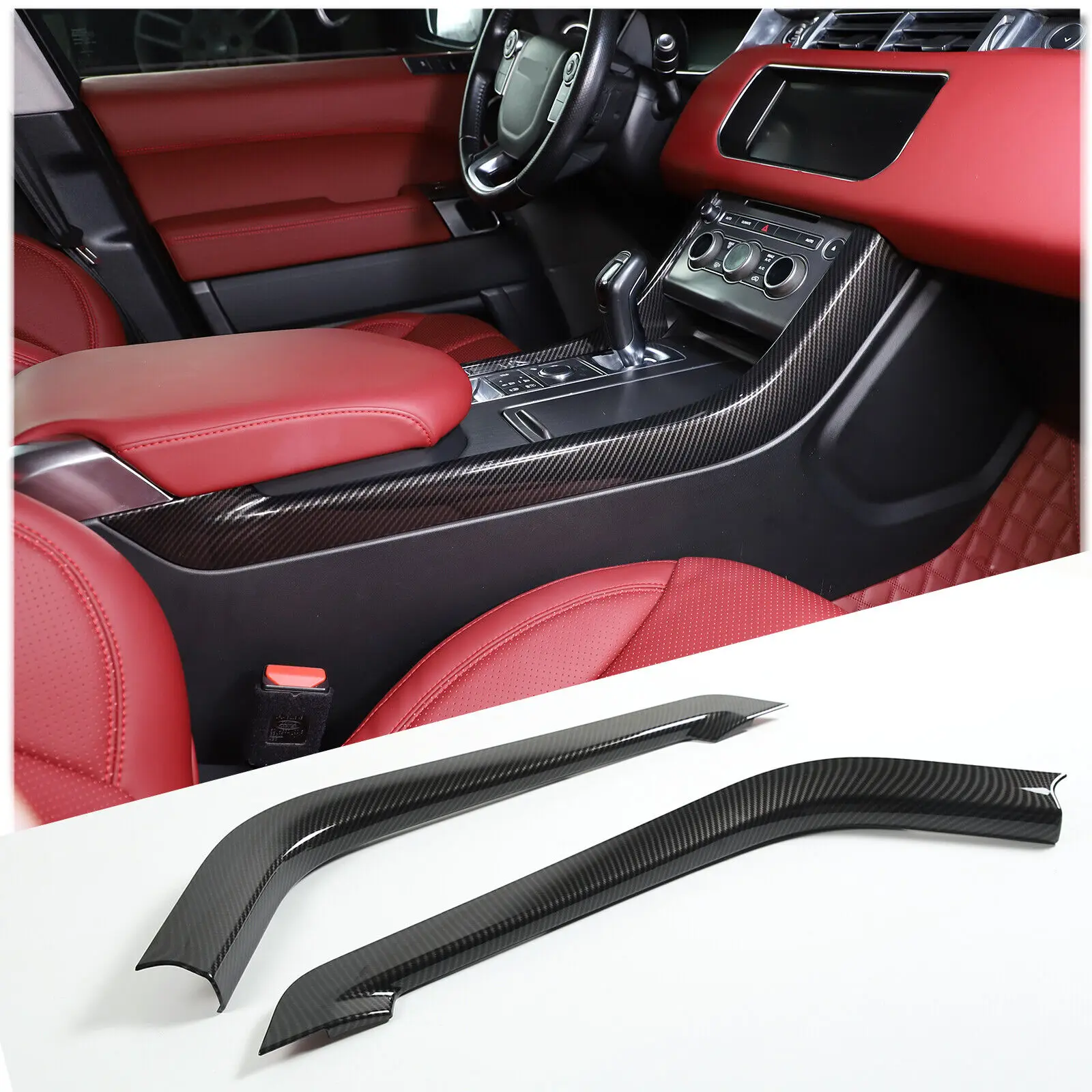 Matte Black Car Center Console Gear Side Strip Trim For Land Rover ...