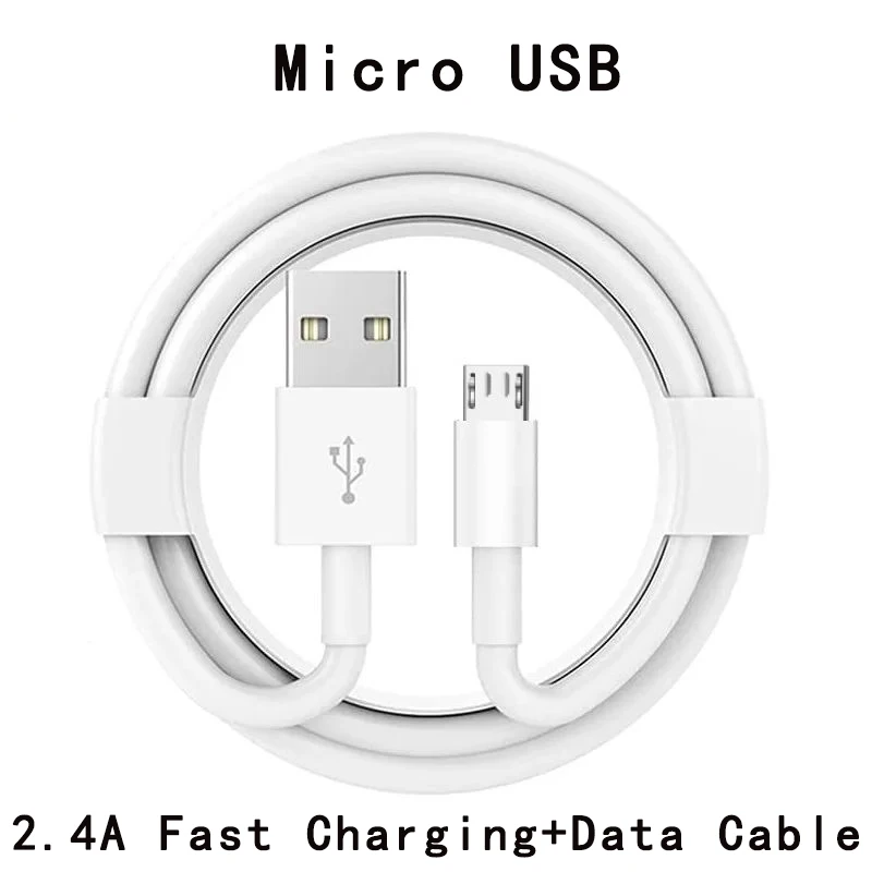 1m/1.5m/2m 2.4A TPE Fast Charging Micro USB Data Cable V8 Android ...
