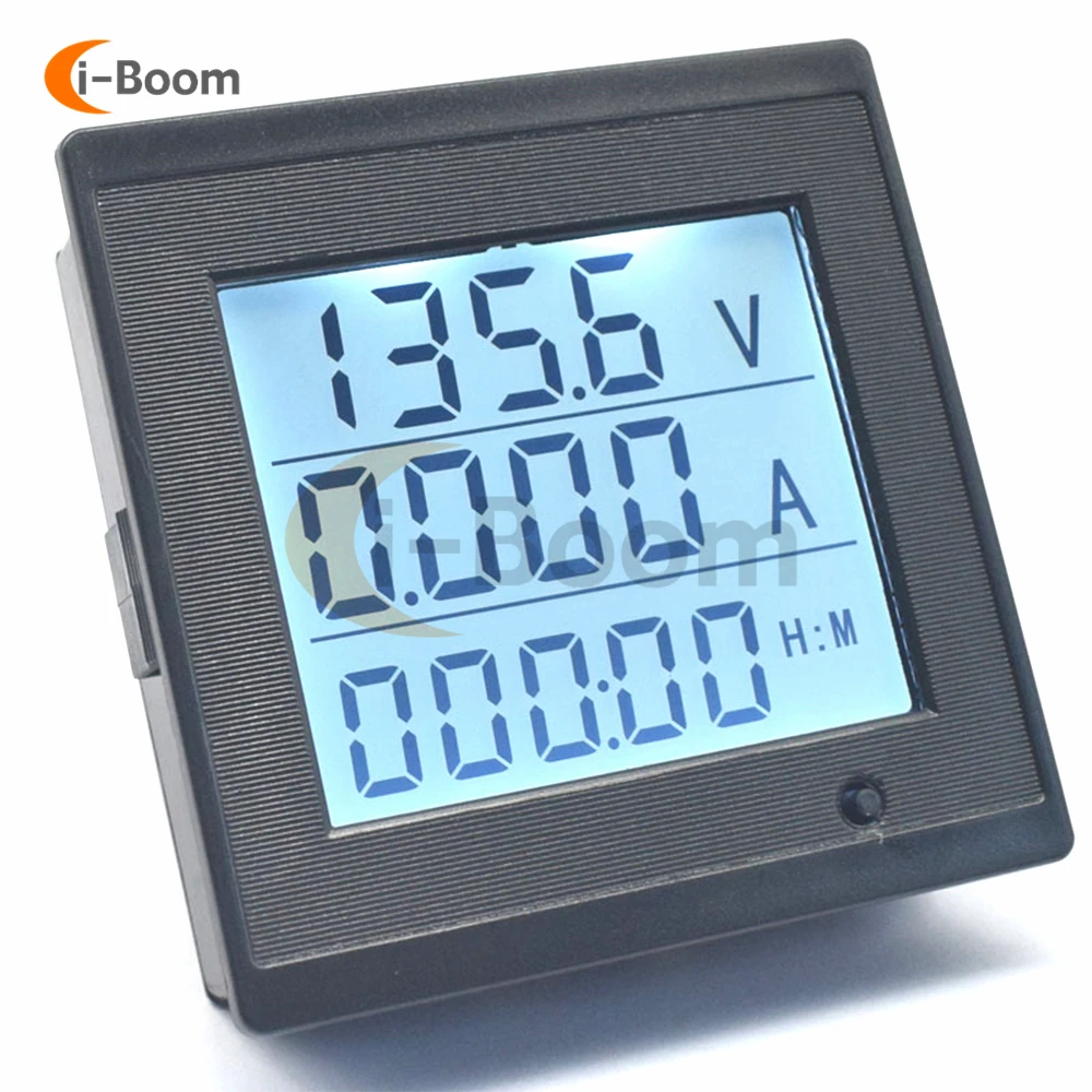 Digital DC Voltmeter Ammeter Wattmeter DC 6V-200V 20A Electronic ...