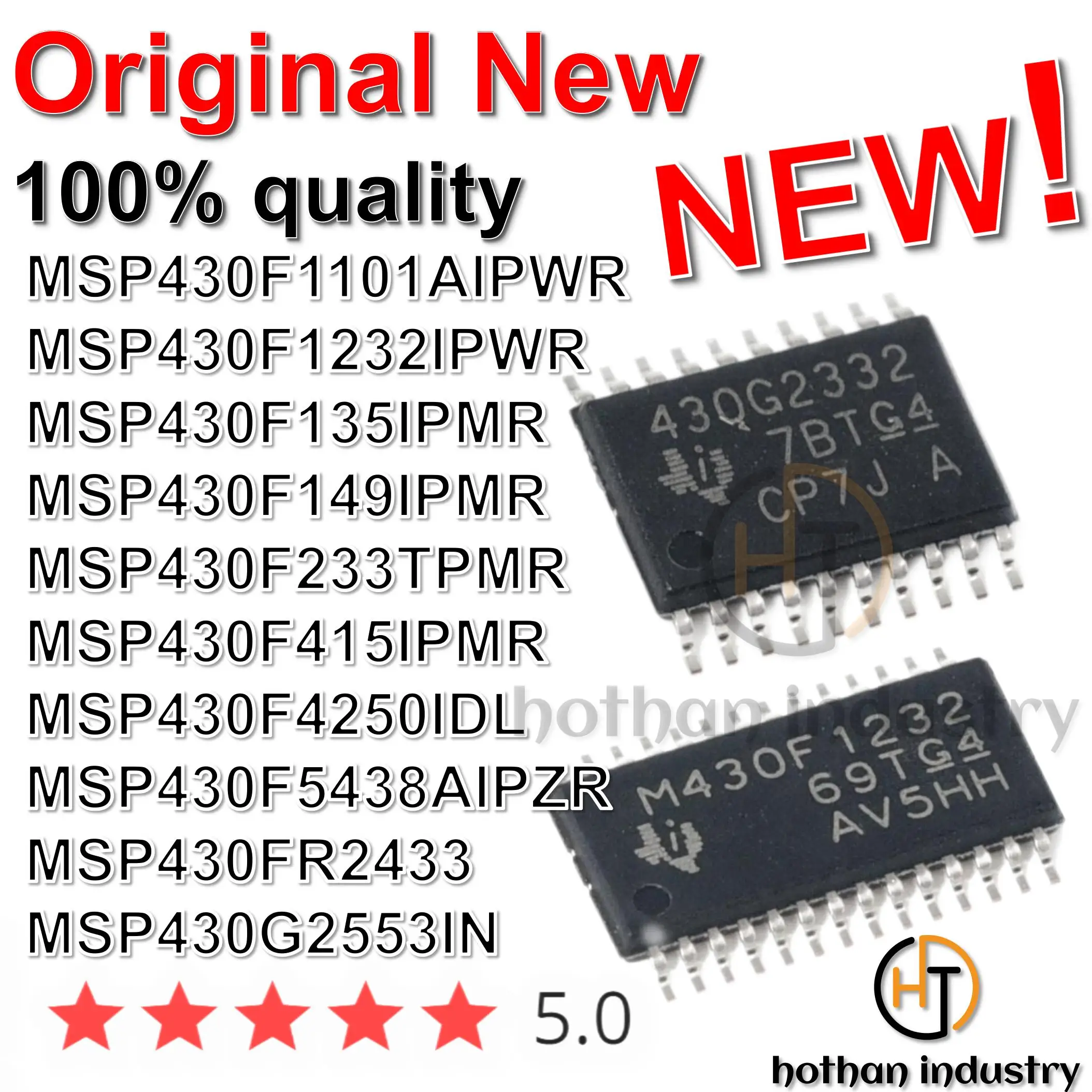 [5pcs] 2021+ MSP430G2553IN MSP430F233TPMR MSP430F135IPMR MSP430F1101AIPWR MSP430F1232IPWR ...