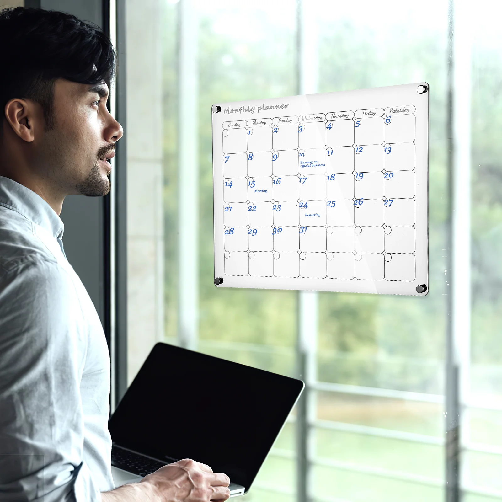Monthly Weekly Schedule Planner Boards Acrylic Writing Board Erasable ...
