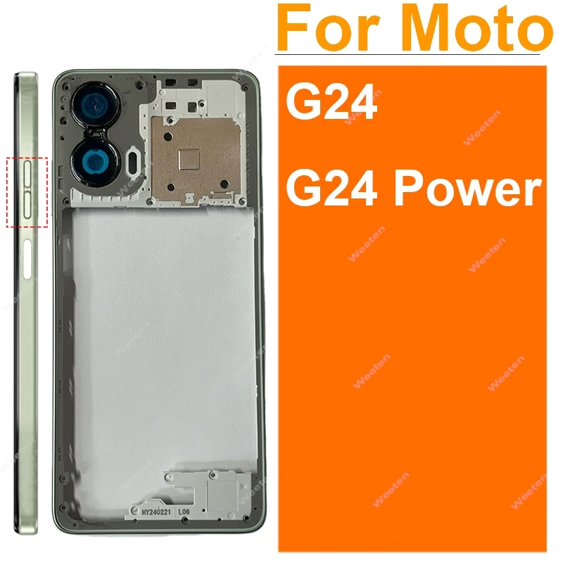 Middle Housing Frame For Motorola Moto G24 G24 Power Middle Frame With ...