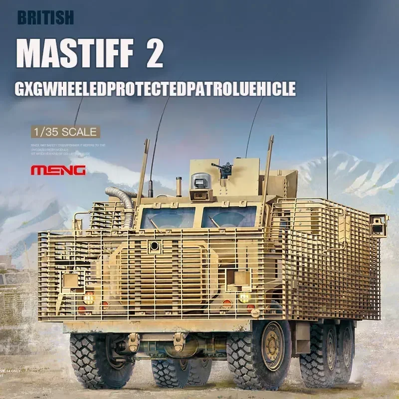 MENG 조립 탱크 모델 키트, SS-012 영국 마스티프 2 6X6 바퀴 보호 순찰 차량, 1/35 체중계 ...