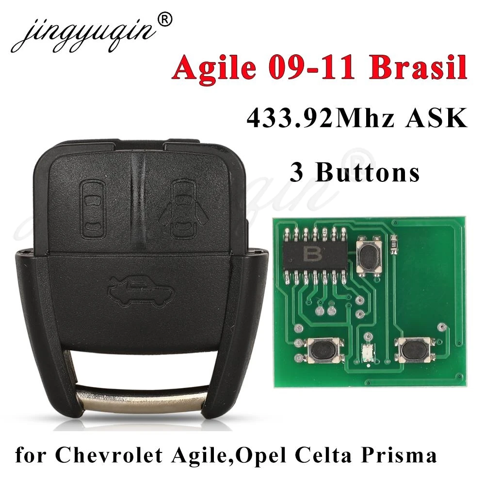 jingyuqin-433-92MHZ-3-Buttons-Remote-Control-Car-Key-For-Chevrolet ...