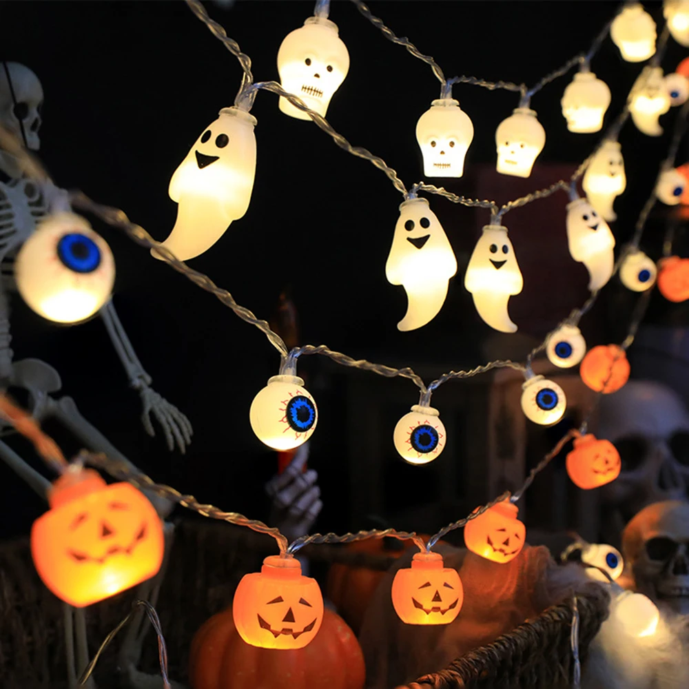 1-5m-10Led-Halloween-Light-String-Pumpkin-Skull-Eye-Balls-Ghost ...
