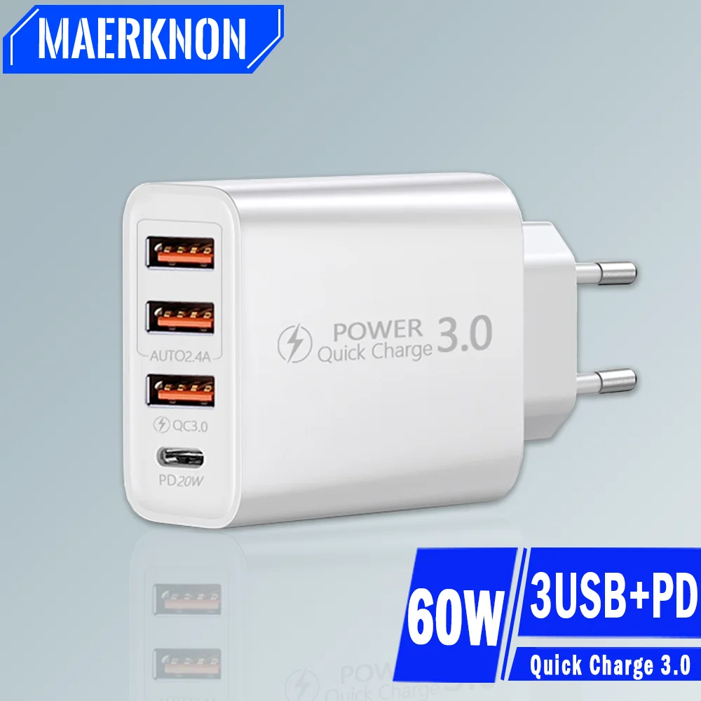 60W-USB-Charger-Fast-Charging-Mobile-Phone-Charge-Adapter-Quick-Charge ...