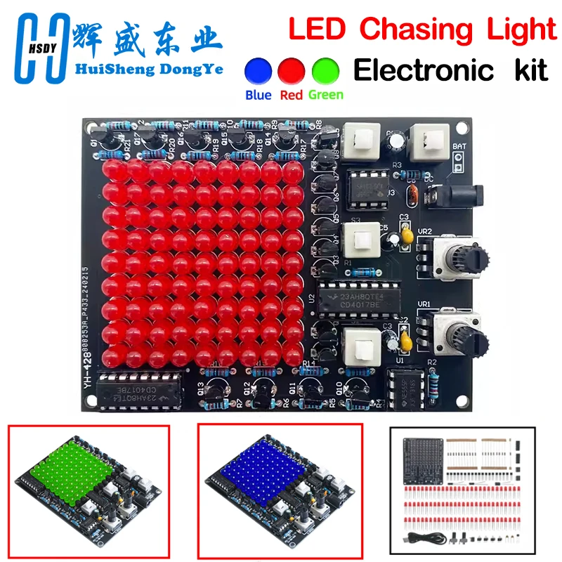 DIY-LED-Electronic-Kit-CHA-81-DC4-5-9V-LED-Tracking-Light-Game ...