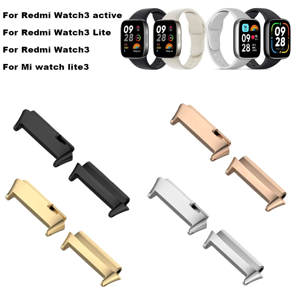 2PCS-Metal-Connector-For-Redmi-Watch-3-Active-3-Lite-Smartwatch-Strap ...