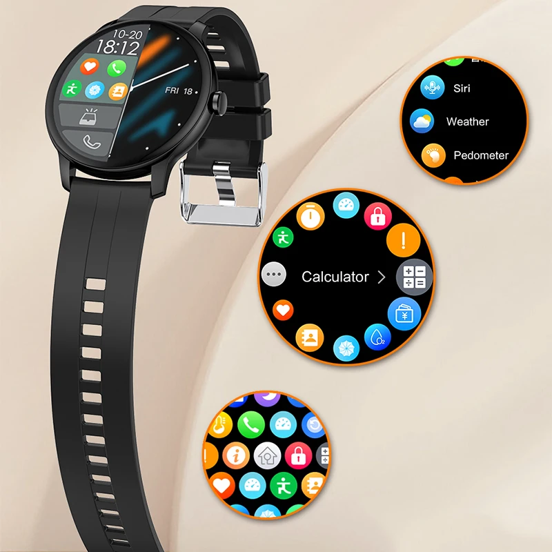 Women Smartwatch Full Touch Screen Support Dial Call Heart Rate Blood ...