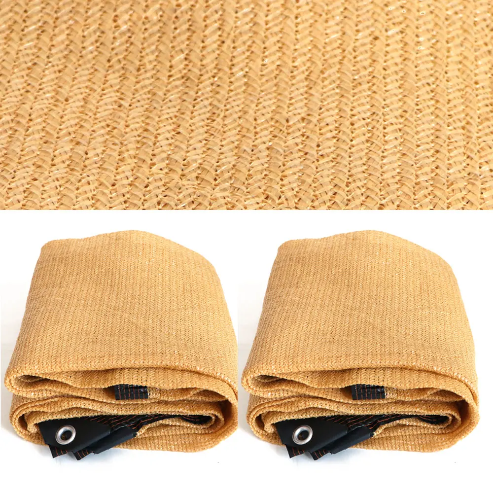 Outdoor Terrace Shading Net 80% Shading Rate HDPE Beige Shadow Mesh for ...