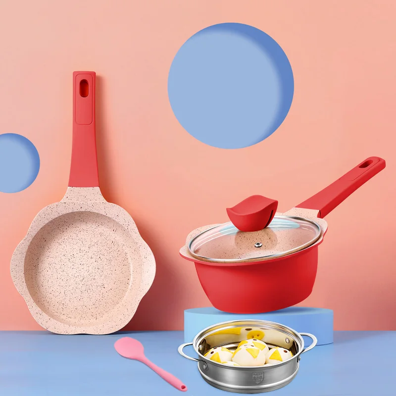 Baby Food Pot Baby Milk Pot Non-Stick Pan Frying and Cooking Integrated ...