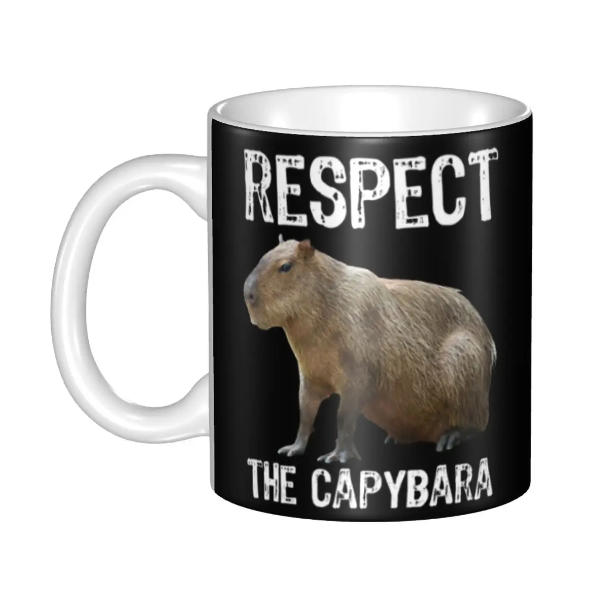 Respect-The-Capybara-Funny-Rodent-Capibara-Coffee-Mug-DIY-Custom ...