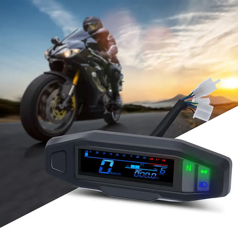 Mini-Universal-LCD-Digital-Fuel-Gauge-Rpm-Motorcycle-Speedometer ...