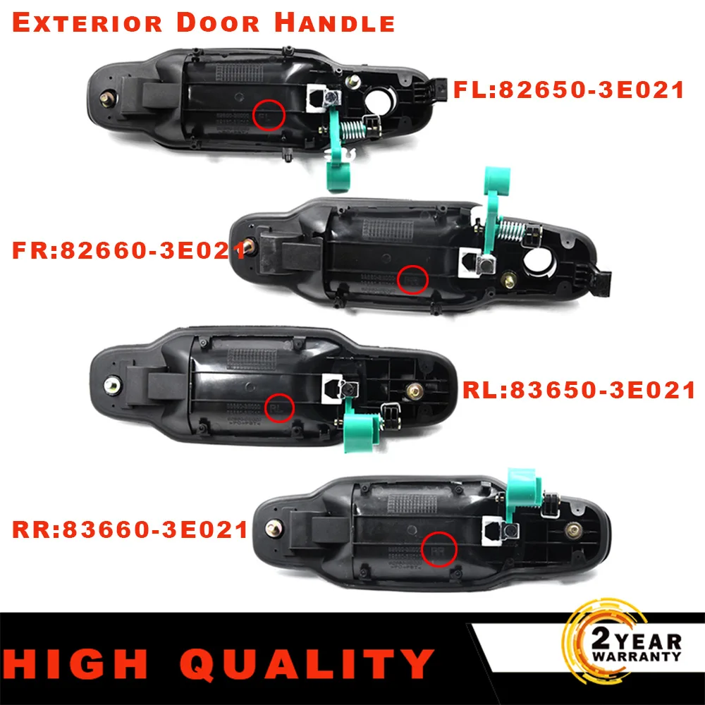 For-Kia-Sorento-2003-2009-Front-Rear-Left-Right-ABS-Exterior-Door ...