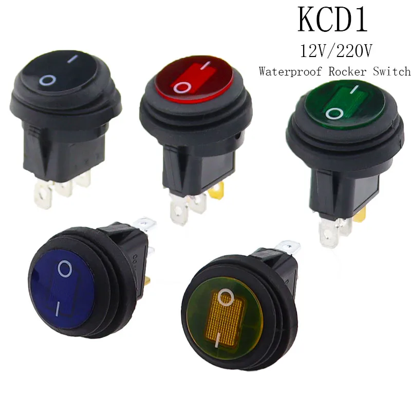 1pcs-Waterproof-Button-with-12V-220V-Light-Rocker-Switch-Opening-20MM ...