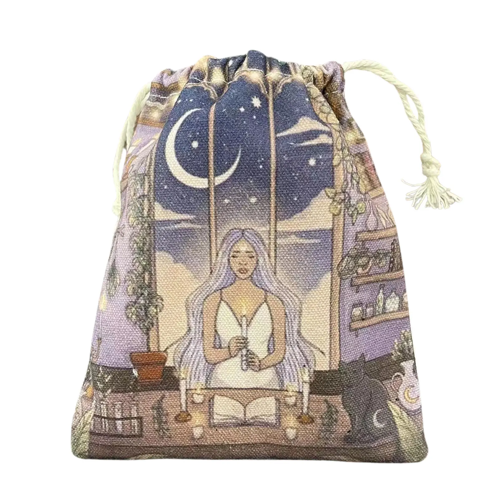 Moon Tarot Bag Jewelry Gift Pouch Tarot Card Holder Pouch Drawstring ...