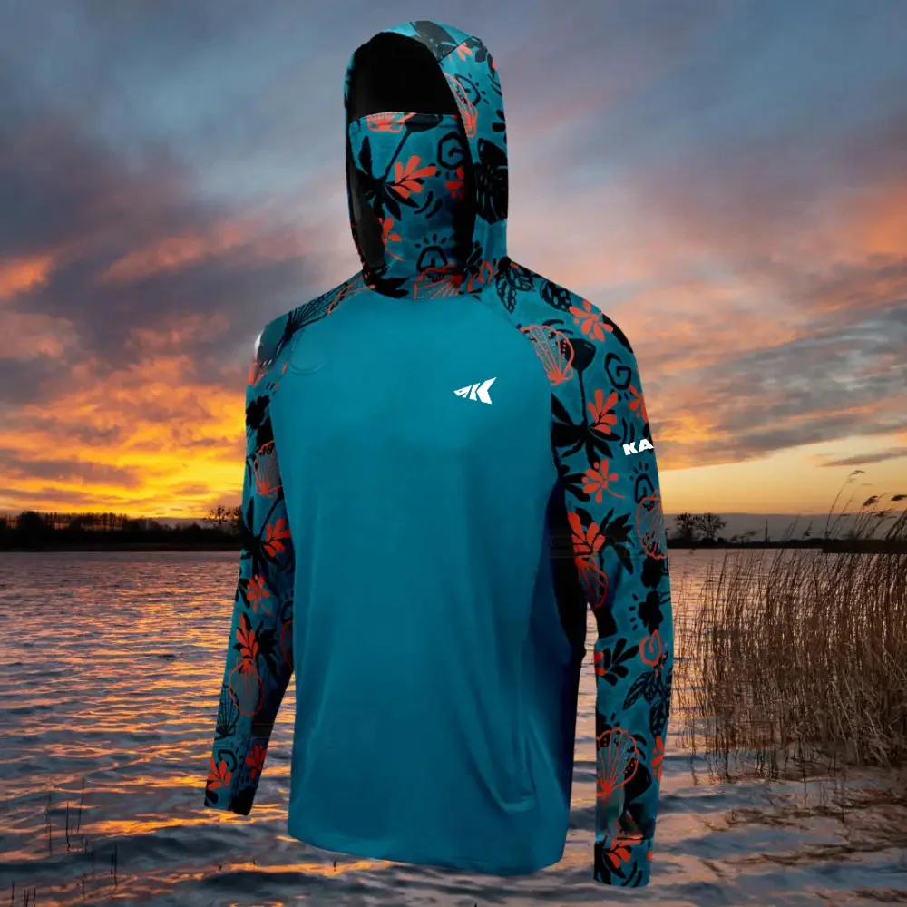 Men's Outdoor Active Hooded Fishing Sunwear.UPF50+ Quick Dry Breathable ...