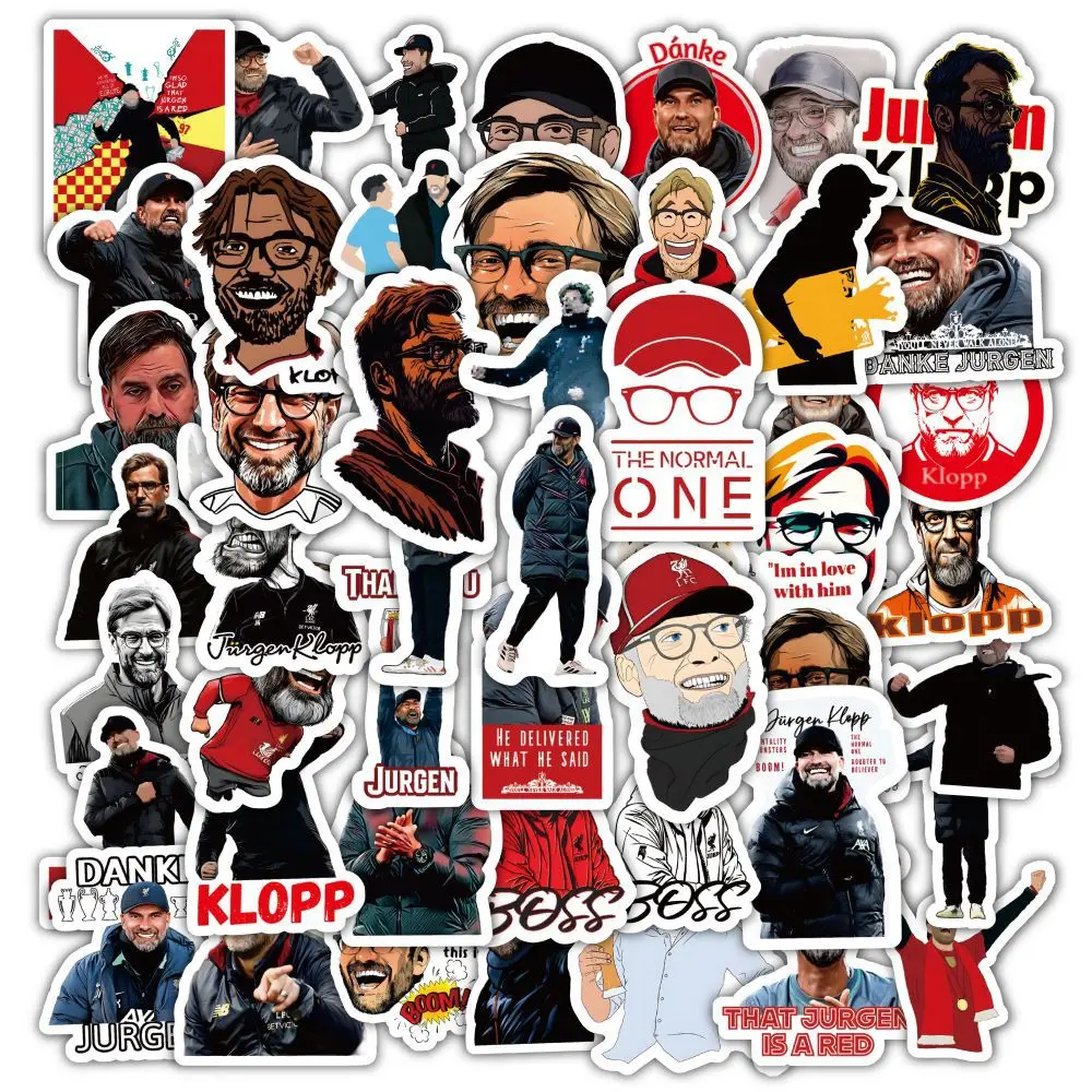 10-60Pcs-Jurgen-Klopp-Nordic-Graffiti-Stickers-Fun-Luggage-Phone-Cases ...