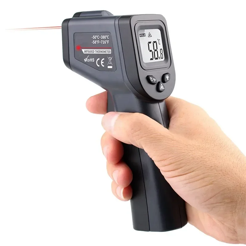 Laser-Digital-Infrared-Thermometer-Non-Contact-Temperature-Measurement ...
