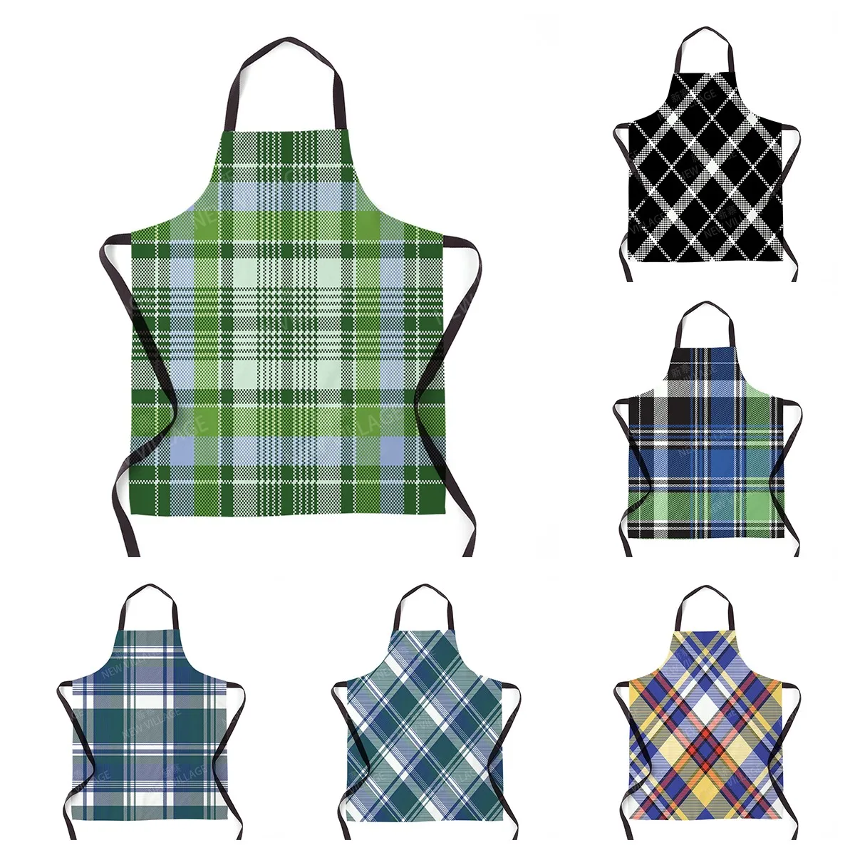 Aesthetics-Women-s-Kitchen-Apron-Original-by-Children-s-Simple-Checker ...