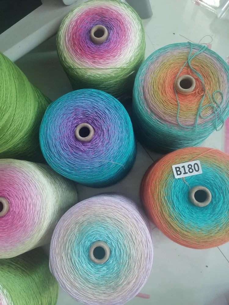 1500g-group-Gradient-Color-10-Strands-Pure-Cotton-Wool-Thread-DIY ...
