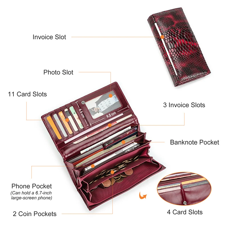 Reptile Genuine Leather Wallets - Calamity Ink