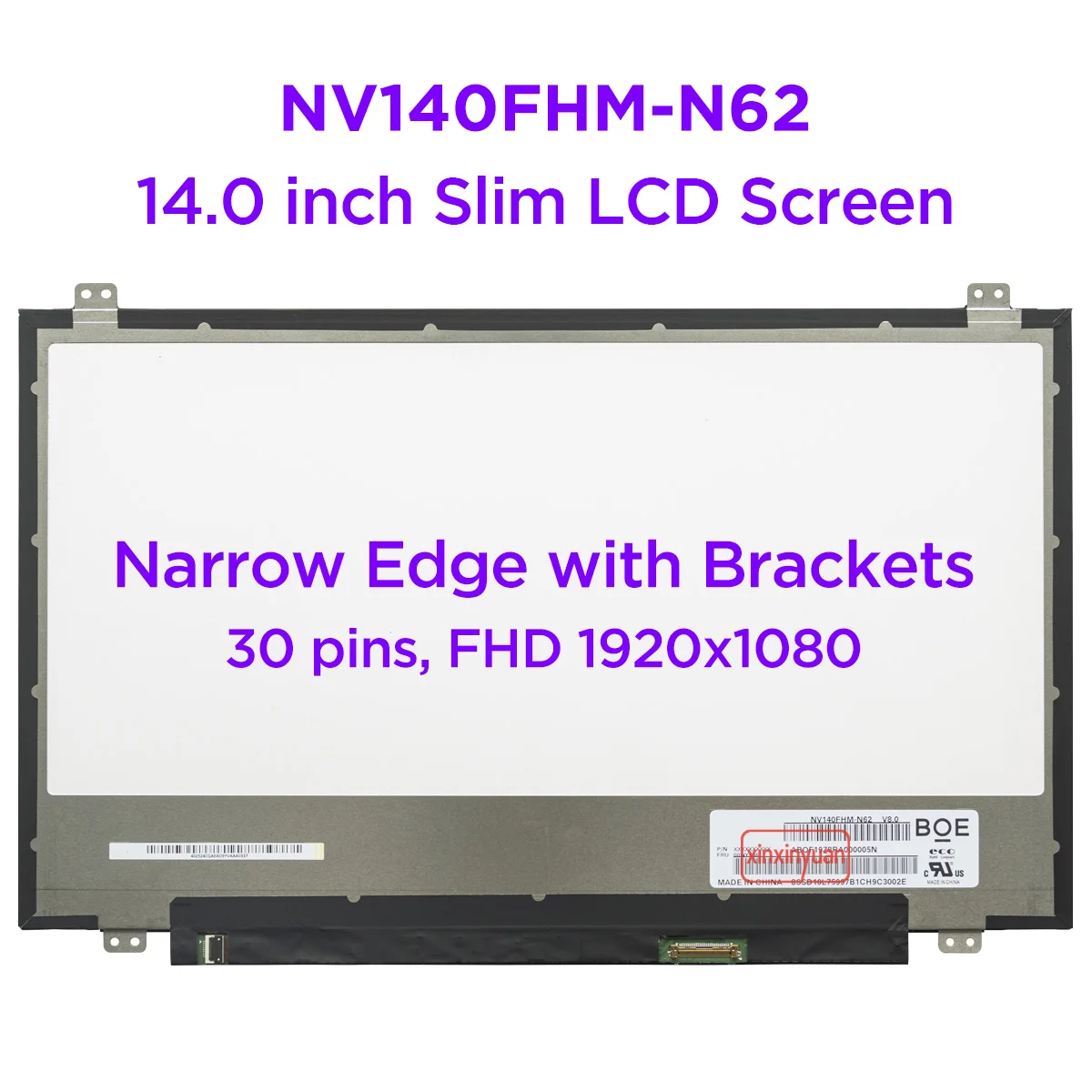 14-0-Inch-IPS-Laptop-LCD-Screen-NV140FHM-N62-Fit-N140HCE-EN1-72-NTSC ...