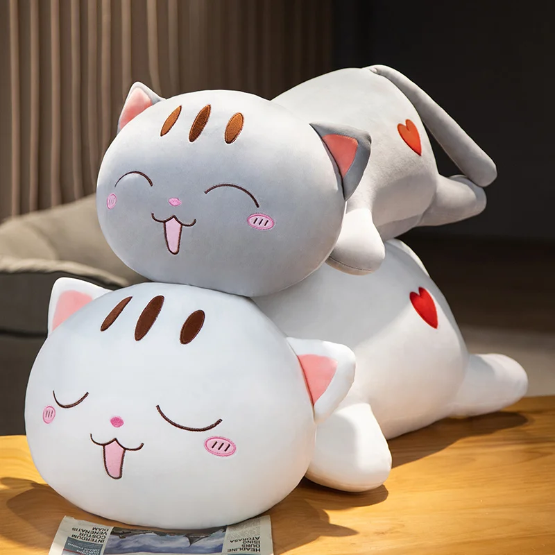 25-80CM Cartoon Simulation Anime Party Pose Lovely Cat Doll Children's ...