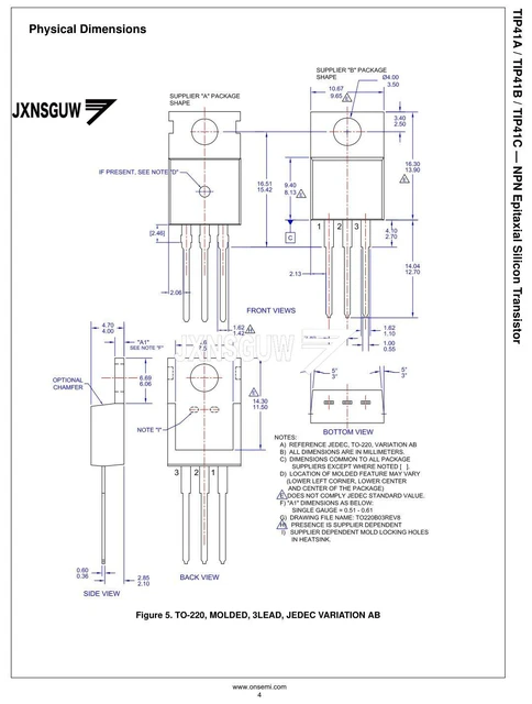 TIP41C Transistor Users Manual: Pinout, Application,, 41% OFF