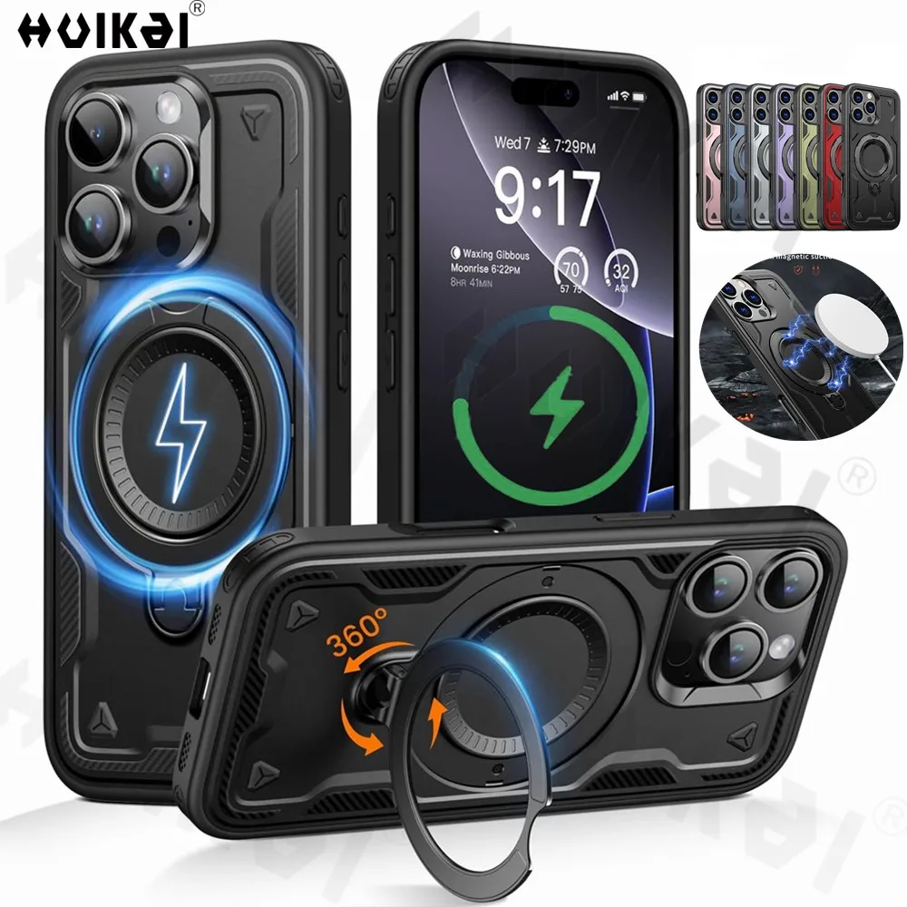 Case For iPhone 17 Pro max 16 Pro max 15 Pro 14 13 Magnetic MagSafe ...
