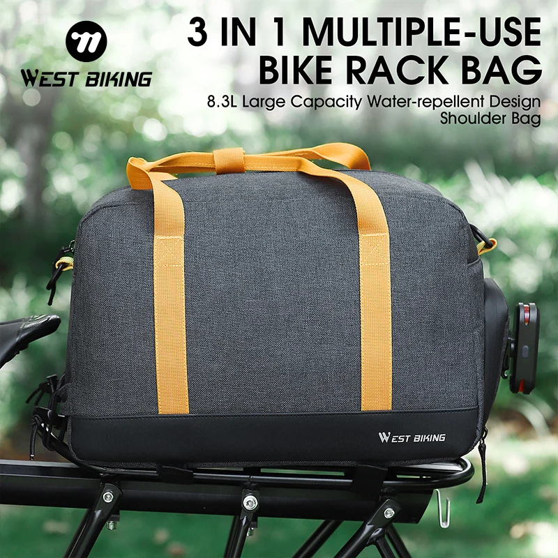WEST-BIKING-8-3L-Bike-Trunk-Bag-Large-Capacity-MTB-Road-Electric ...