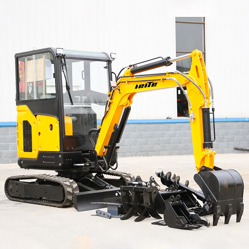 Mini Excavadora hidráulica sin cola de 2,5 toneladas con motor Kubota ...