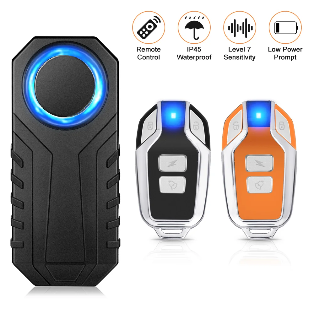 Wireless Anti-Theft Motorcycle Alarm Waterproof Bicycle Alarm 113dB ...