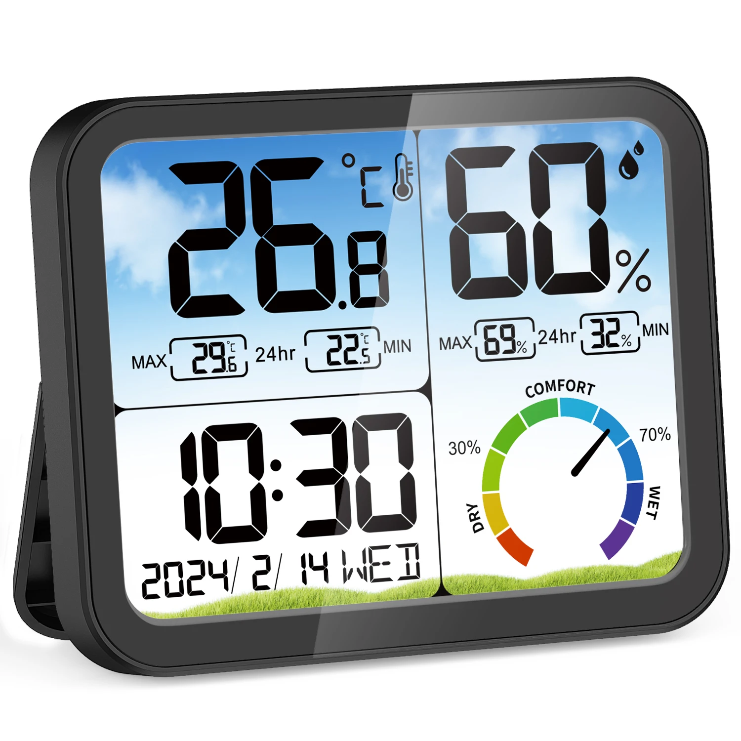 Large-Weather-Station-Temperature-and-Humidity-Meter-Home-Thermometer ...