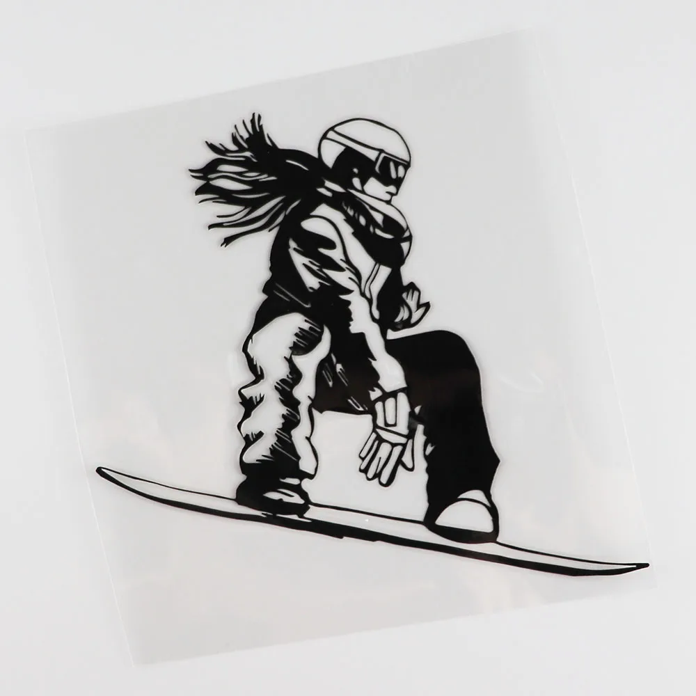 Snowboard Girl Silhouette