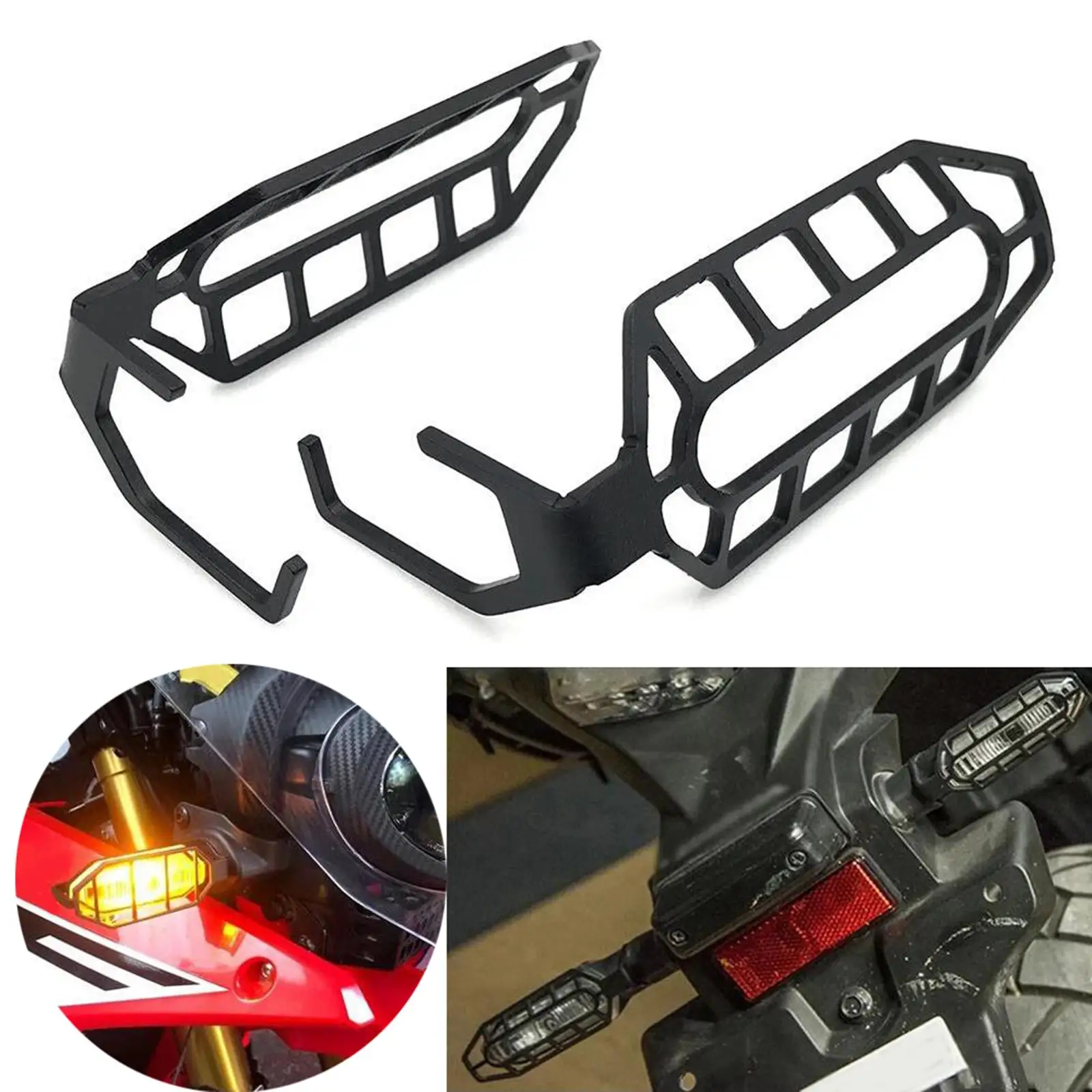 2pcs-Stainless-Steel-Motorcycle-Front-Rear-Turn-Signal-Light-Protection ...