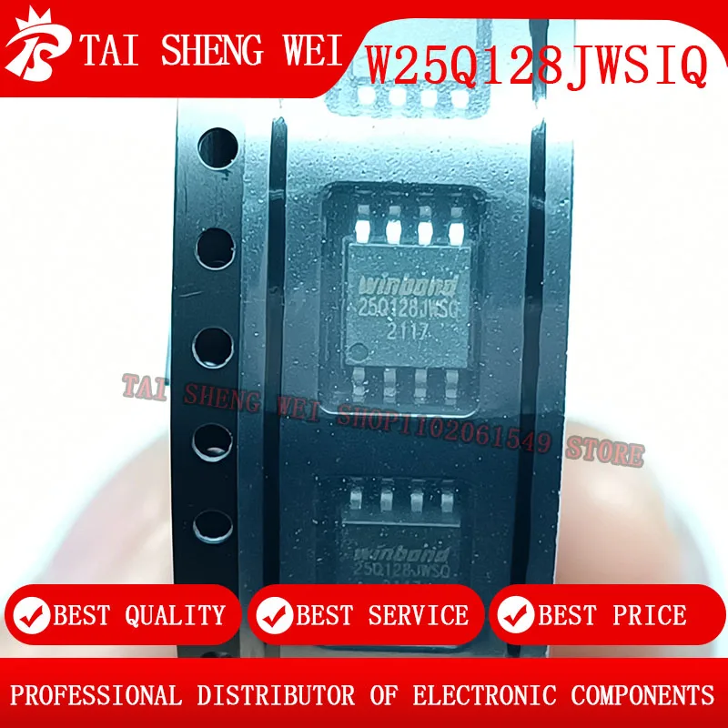 10pcs W25q128jwsiq Sop8 W25q128jwsq 25q128jwsiq 25q128jwsq Sop-8 Bios ...