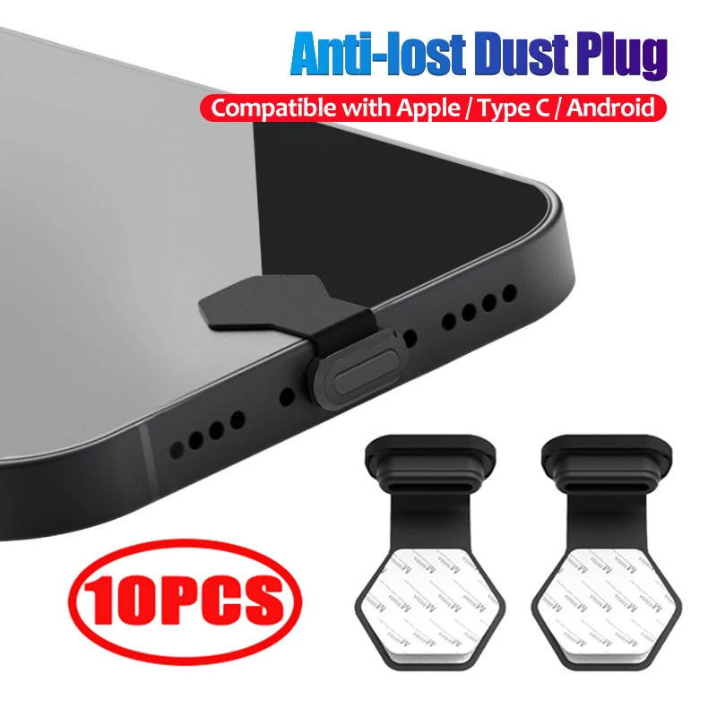IOS-Type-C-Silicone-Dust-Plugs-USB-Charging-Port-Protector-Cap-Soft ...