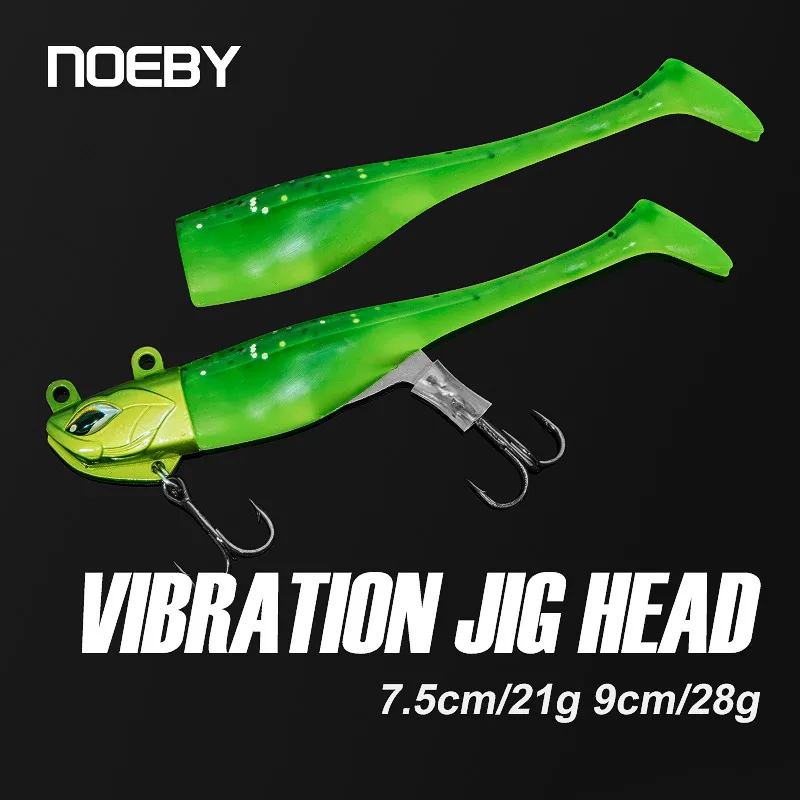 Noeby-7-5cm-21g-9cm-28g-Vibration-Jig-Head-Soft-Lure-Shad-Set-Lure-Body ...