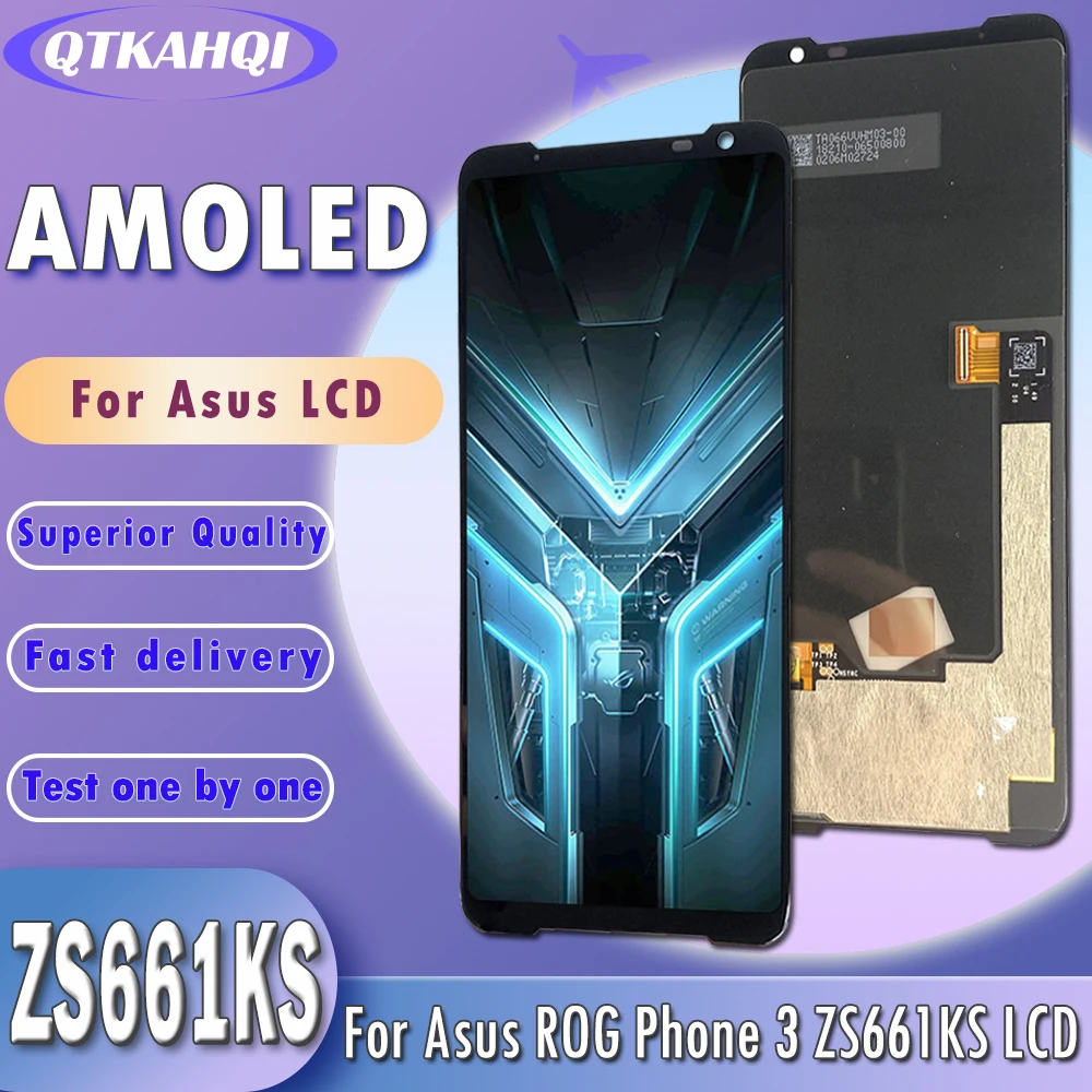 6.59" Original For Asus ROG Phone 3 ZS661KS LCD Display Screen Touch ...