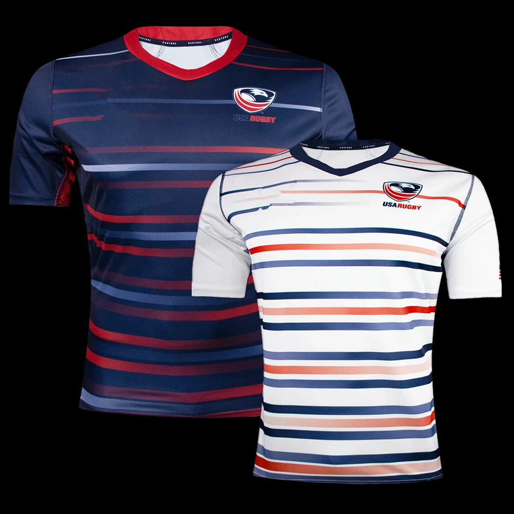 Usa Rugby Jersey Home Away T-shirt 2022 2023 United States Rugby Shirt ...