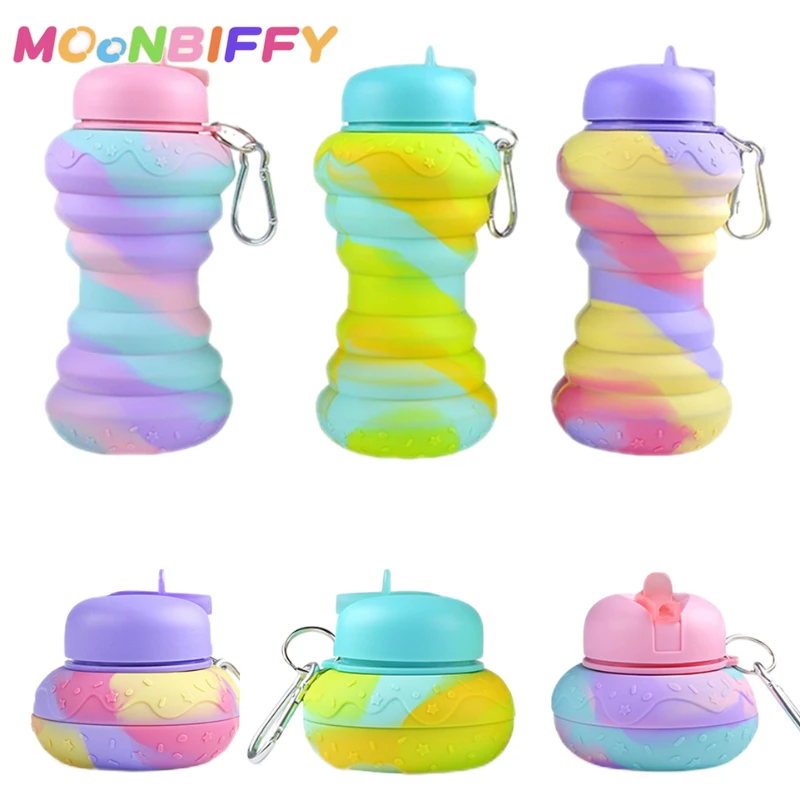 550ml Collapsible Water Bottles Bpa Free Silicone Expandable Water ...