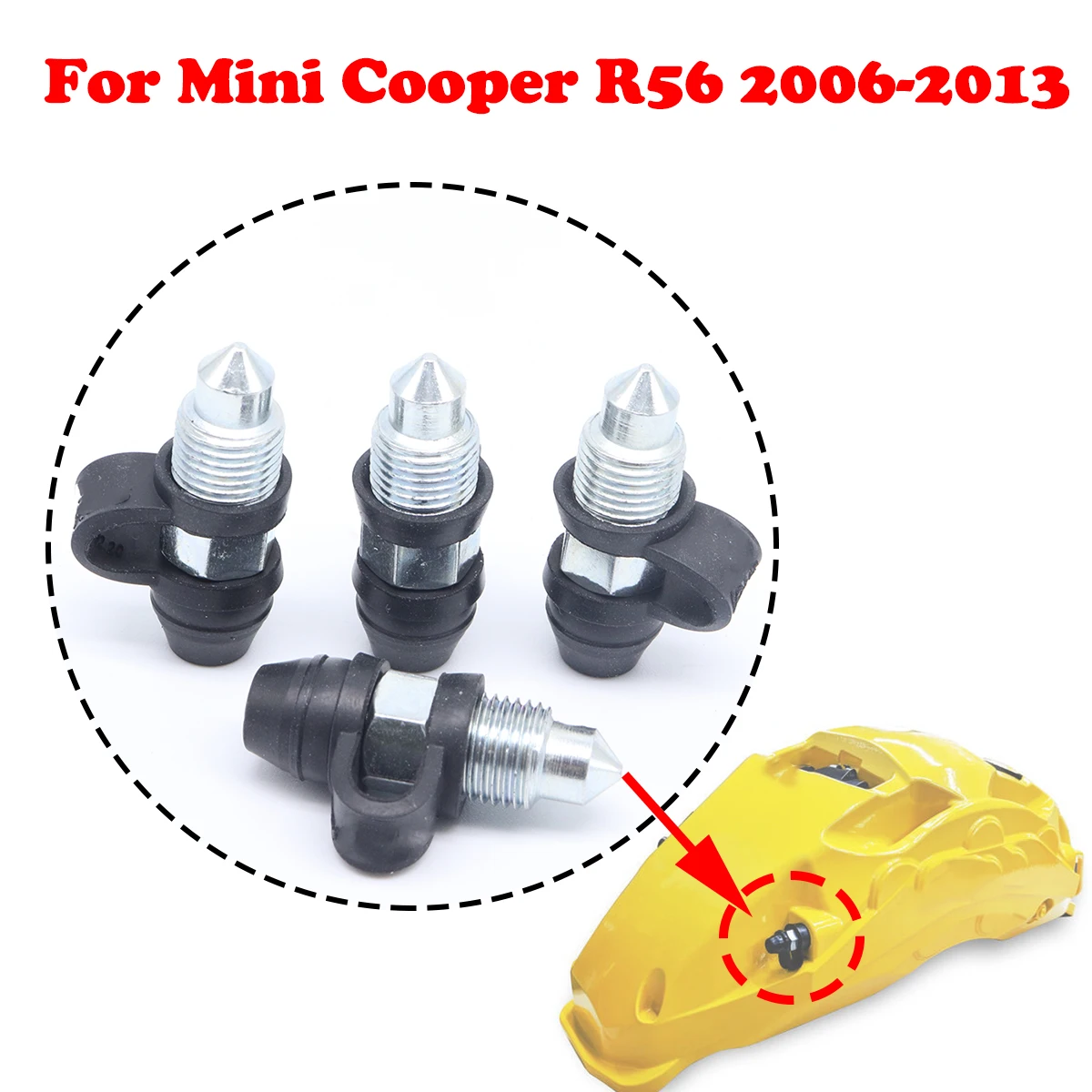 Front Rear Left Right Caliper Bleed Nipples Screws Repair Kit Valves ...