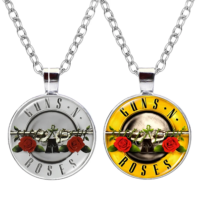 Collar de Guns N Roses para hombres y mujeres, banda de Rock, cabujón ...