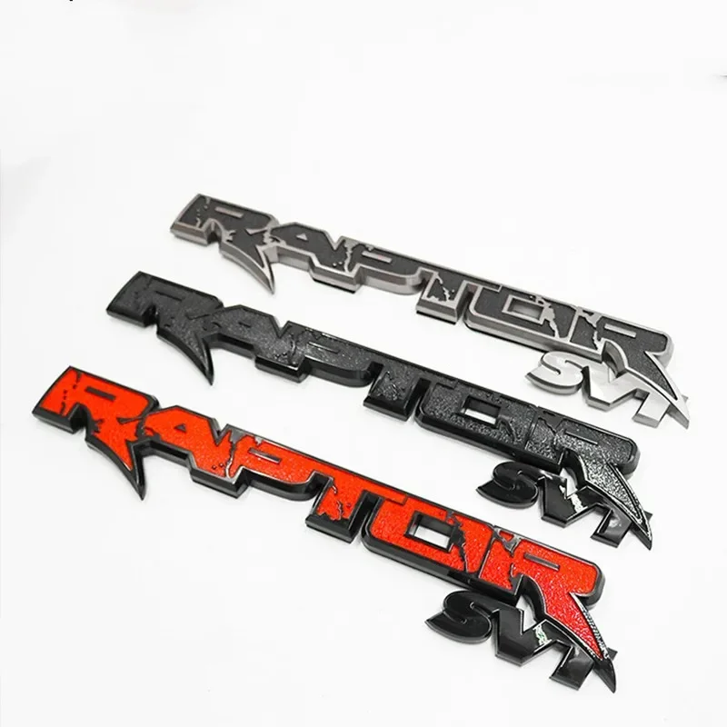 3D-ABS-Black-Red-Silver-Logo-RAPTOR-SVT-Emblem-Car-Badge-Trunk-Decal ...