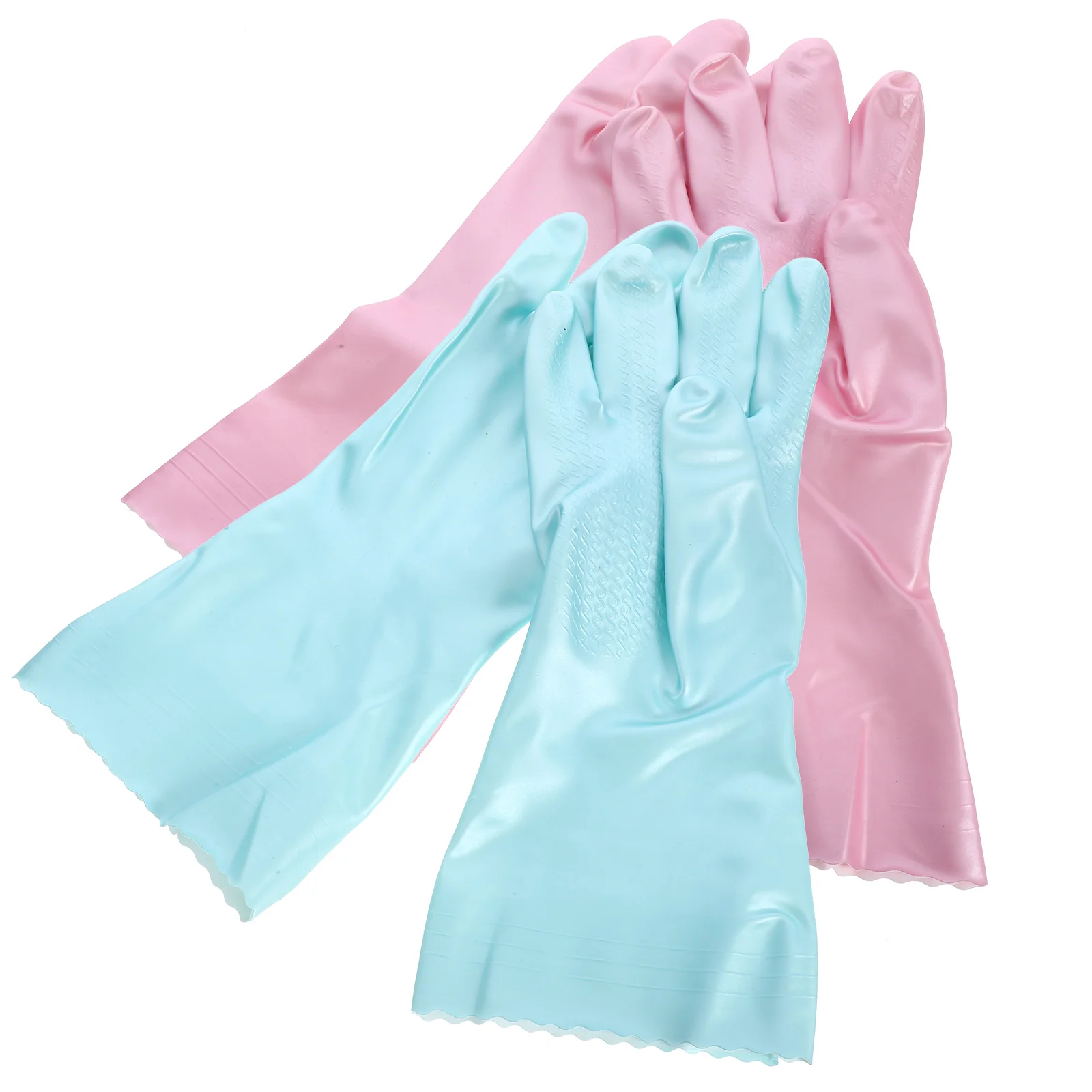 2-Pairs-Rubber-Gloves-Dish-Wash-Utility-Washing-Household-for-Kitchen ...