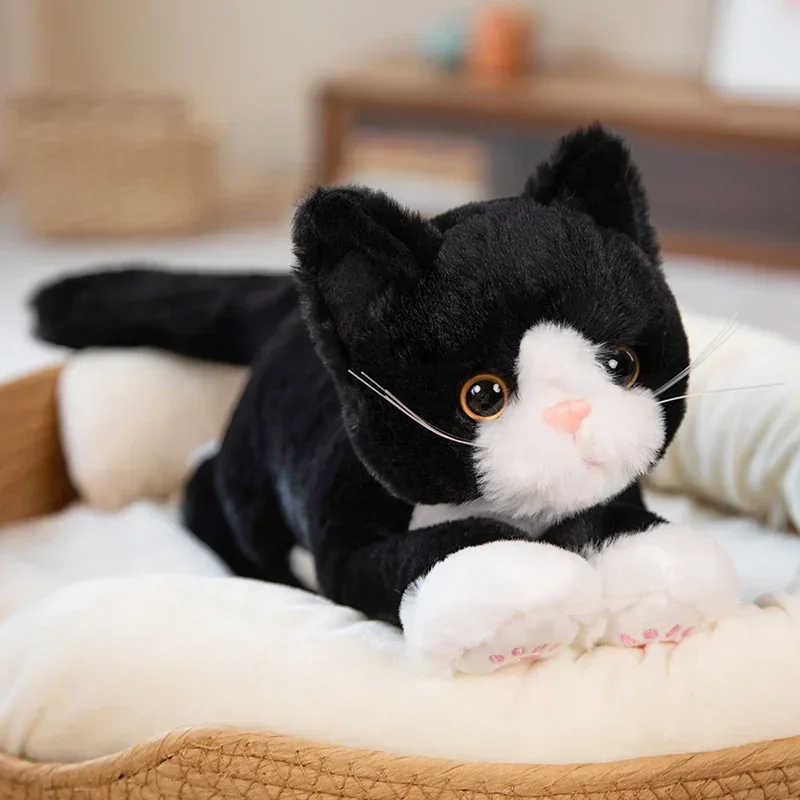 47CM Cute Simulated Cat Doll Plush Toy Stuffed Soft Animal Plush white ...