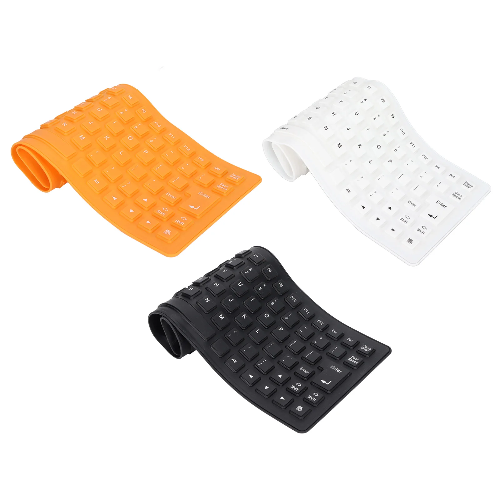 Silicone Keyboard Rollable Keyboard Mute Button USB Wired Lightweight ...
