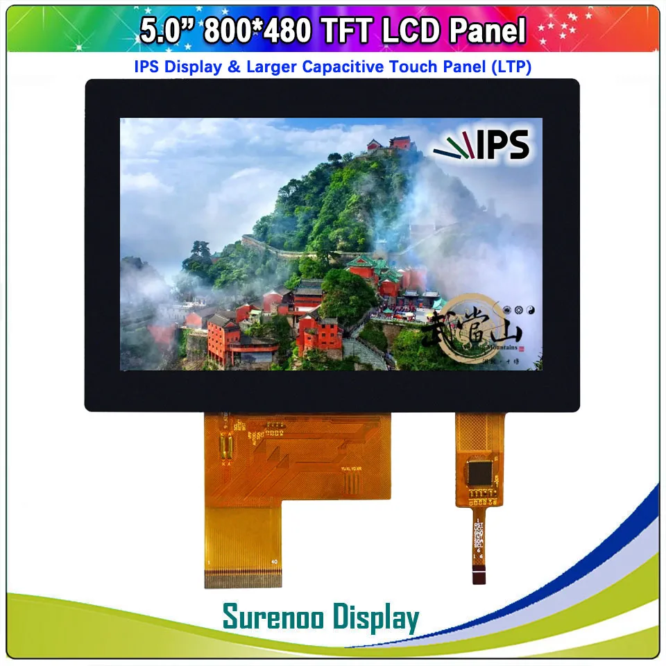 5-0-800X480-800480-40P-24-Bit-IPS-RGB-TFT-LCD-Module-Display-Monitor ...