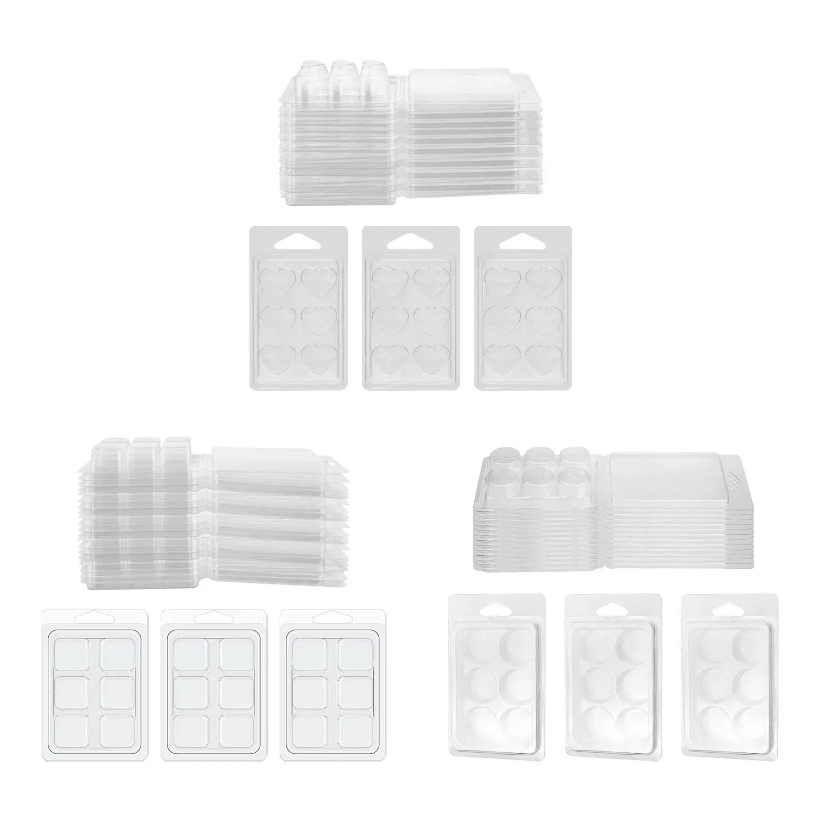 10 Pieces Candles Melt Clamshells Molds Candle Container DIY Handmade ...